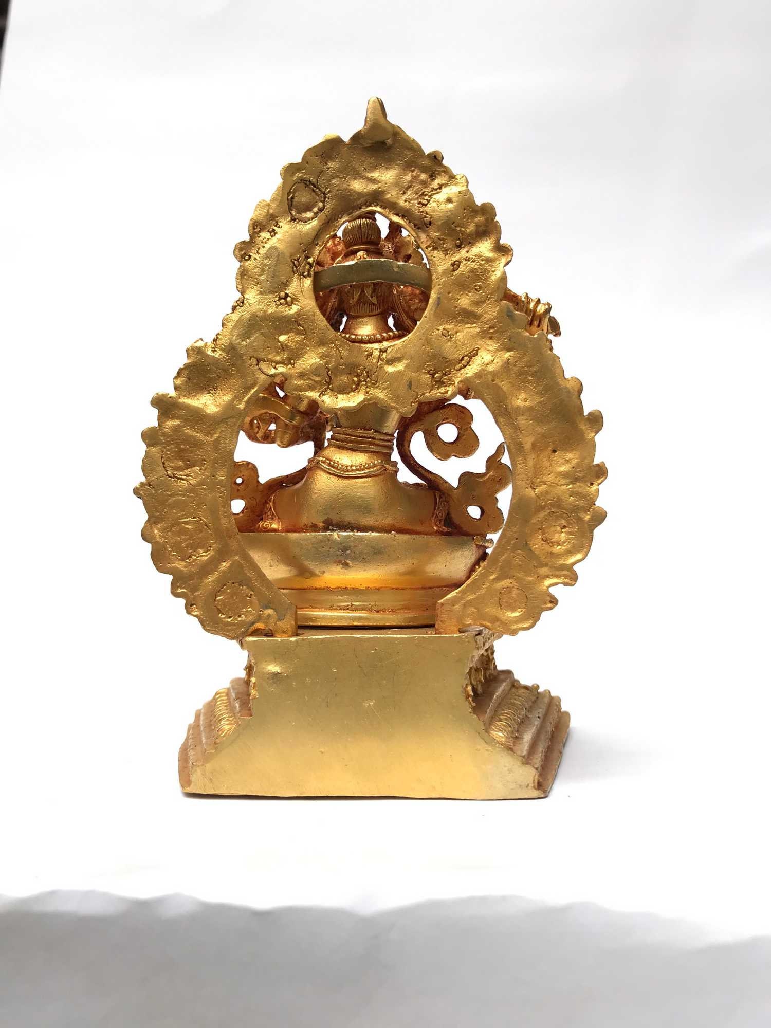 5 Inch, Statue of Manjushri on Throne, Full Gold Plated - Etsy