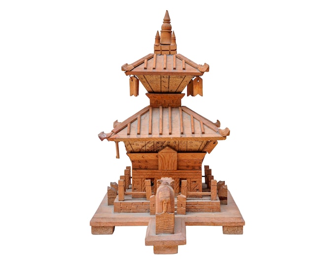 9 Inch, Nepali Handmade Replica of Pashupatinath Temple, Color Option ...