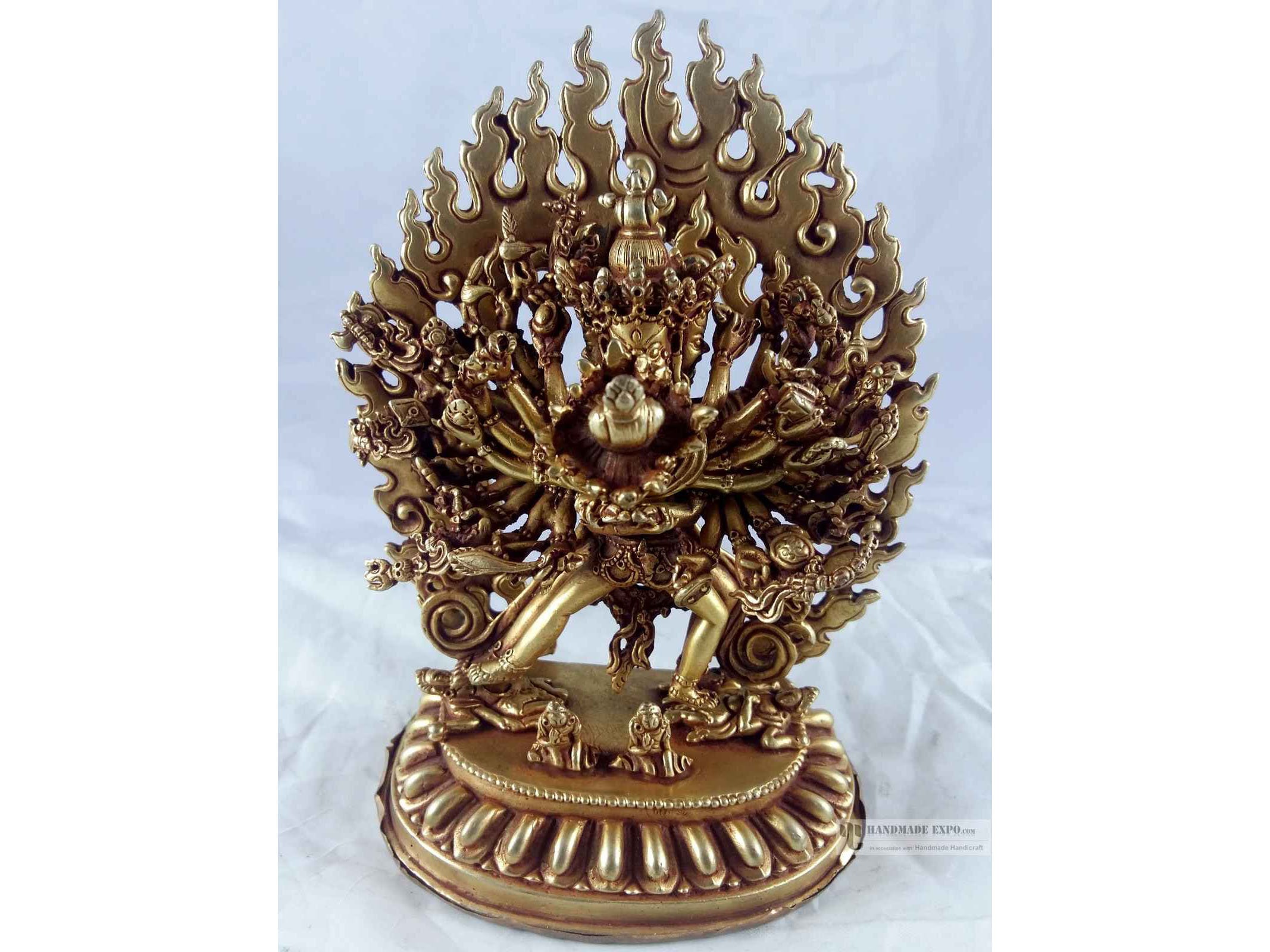 5 Inch, Statue of Kalachakra Full Gold Plated - Etsy