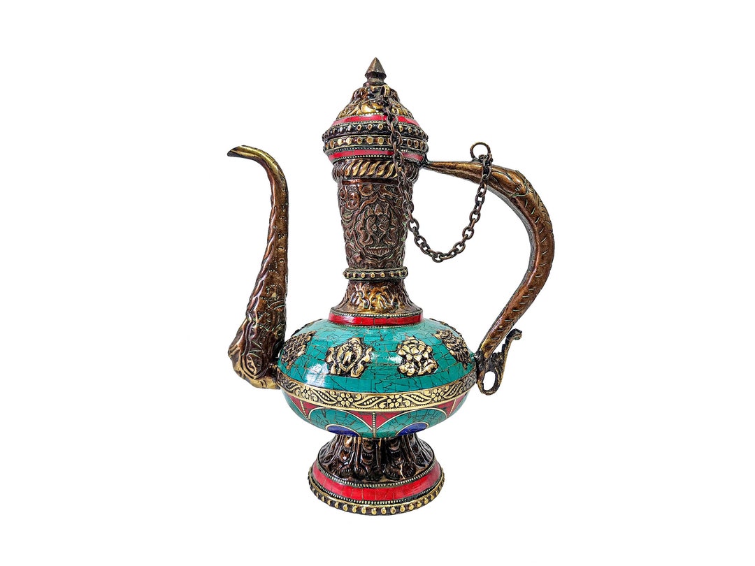 Tibetan Bhumpa Bhumba Tea Pot With Stone Setting - Etsy