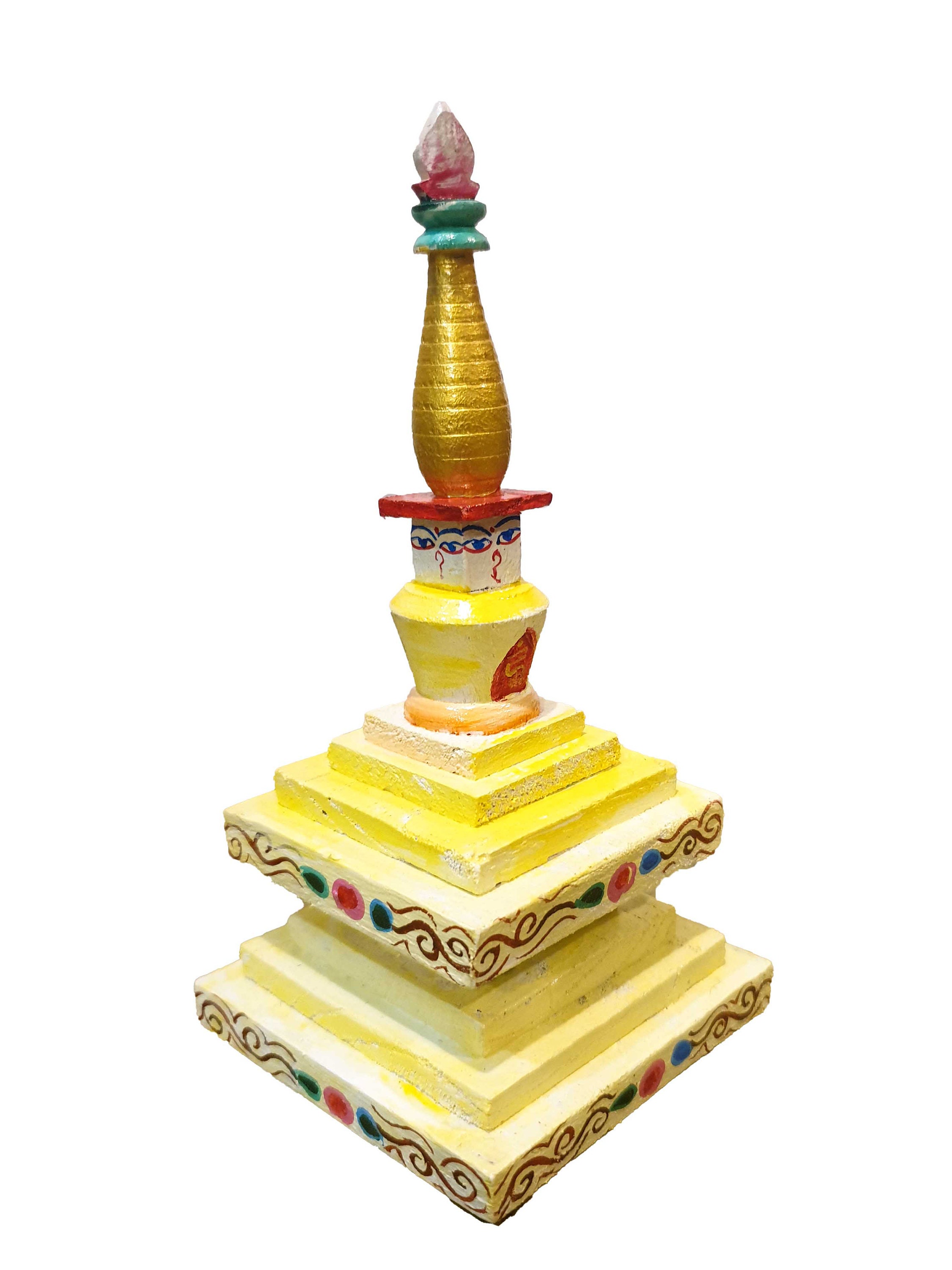 Buddhist Statue of Stupa Thangka Color - Etsy