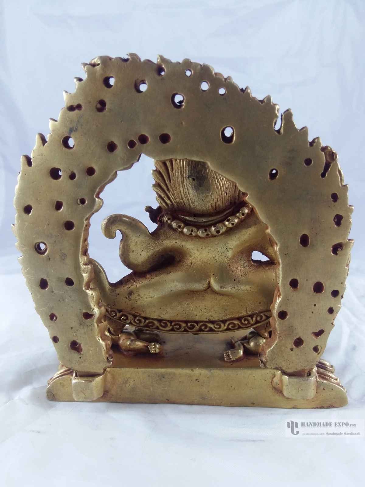 5 Inch, Statue of Kaju Mahakala of the Black Cloak, Full Gold Plated ...