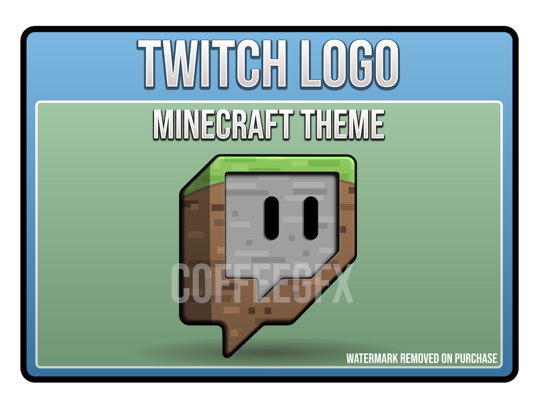 Twitch Logo Minecraft Overlay - Etsy