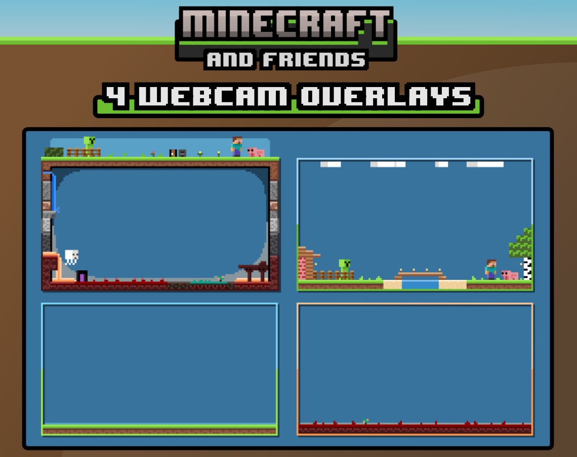 Twitch Stream Package Minecraft and Friends / Overlay / Scenes ...