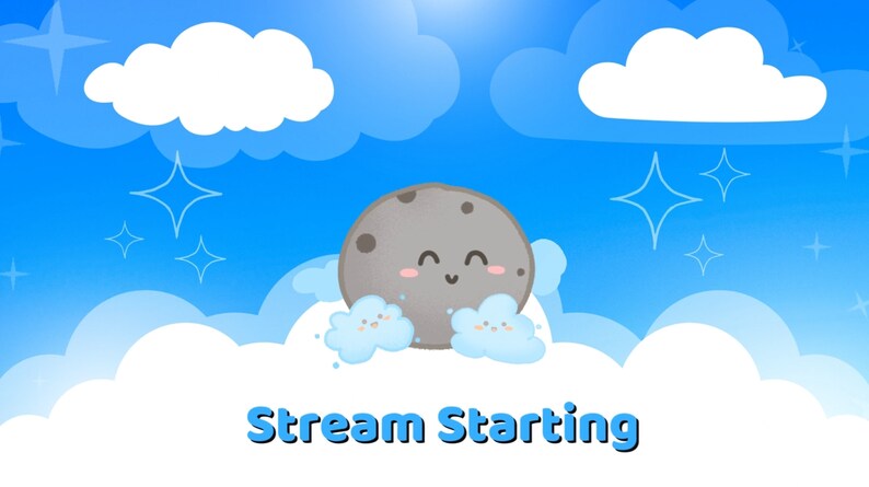 Happy Moon Animated Twitch Pack | Streamer Package | Overlay, Scenes - Etsy