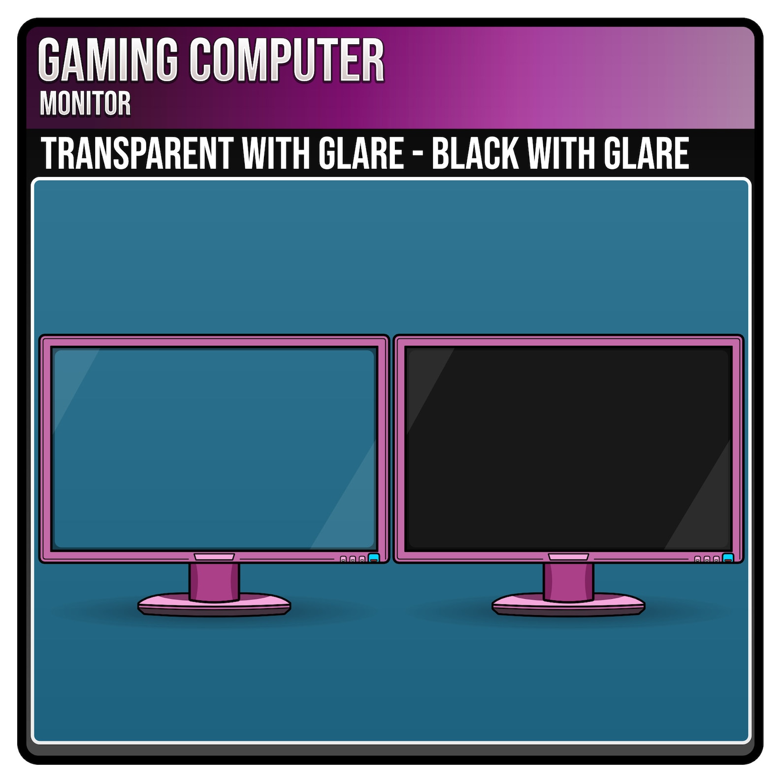 Pink Gaming Computer Overlay - Etsy