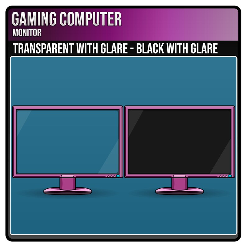 Pink Gaming Computer Overlay - Etsy