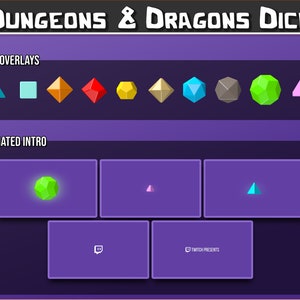 Dungeons and Dragons Dice | Animated | Overlays | Graphics | Transition ...