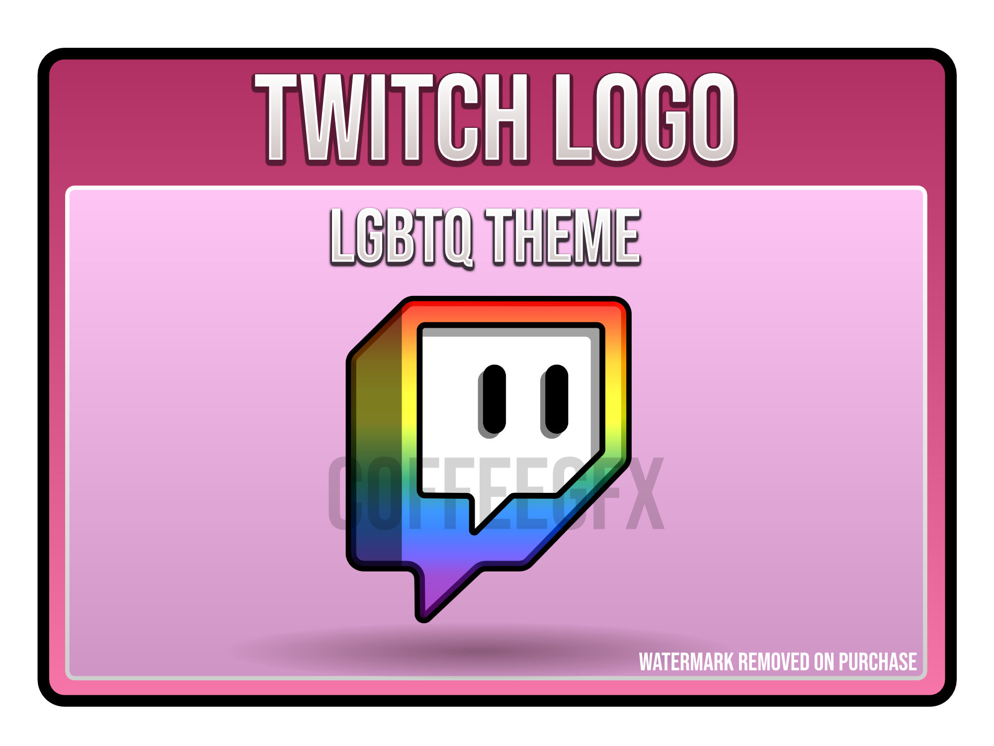 Twitch Logo LGBTQ Overlay - Etsy