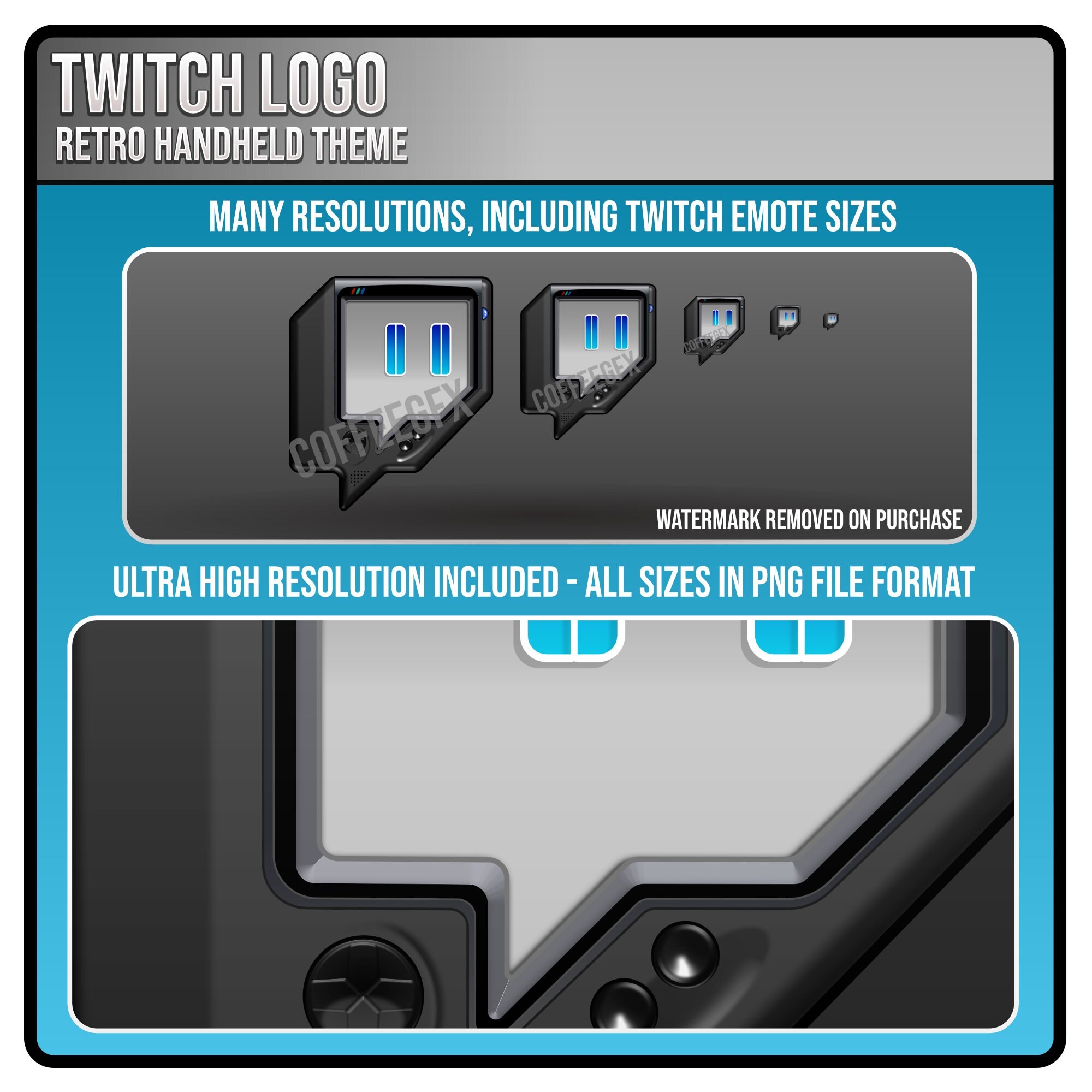 Twitch Logo Retro Sega Gamegear Overlay - Etsy