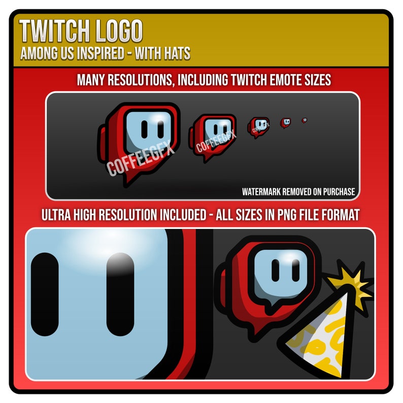Twitch Logo Among Us Inspired Overlay - Etsy