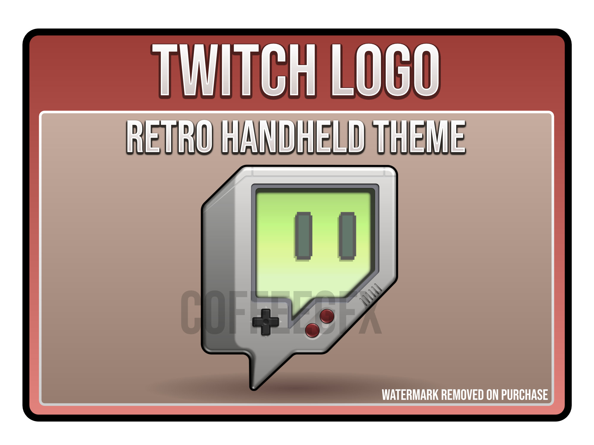 Twitch Logo Retro Gameboy Inspired Overlay - Etsy