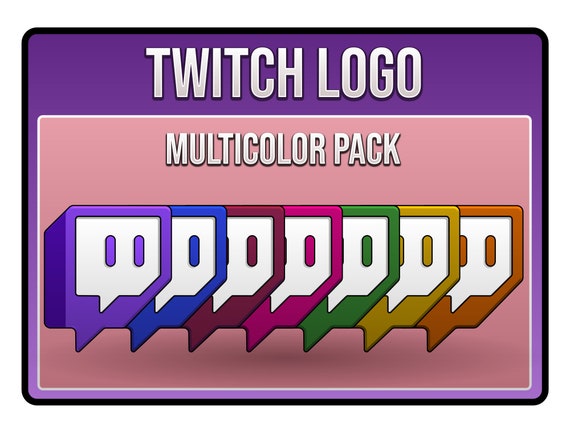 Twitch Logo Multicolor Overlay - Etsy