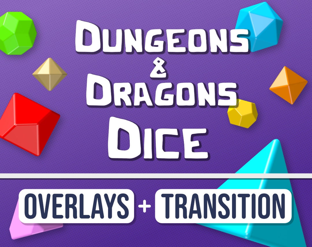 Dungeons and Dragons Dice | Animated | Overlays | Graphics | Transition - Etsy