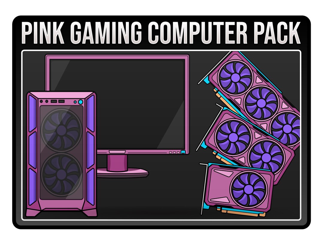 Pink Gaming Computer Overlay - Etsy