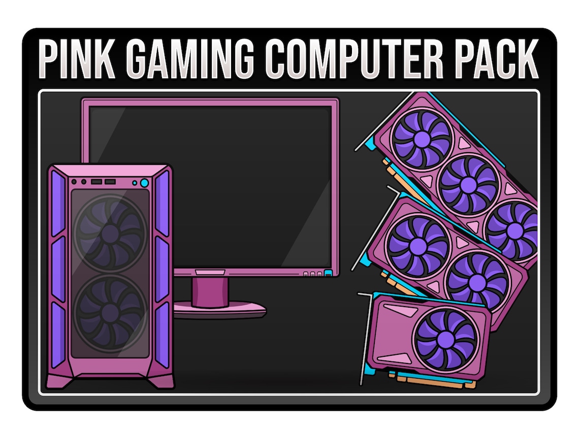 Pink Gaming Computer Overlay - Etsy