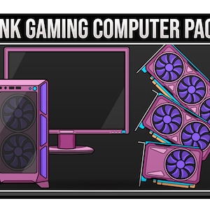 Pink Gaming Computer Overlay - Etsy