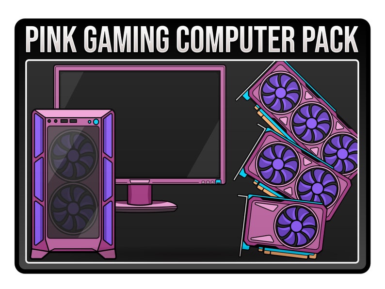 Pink Gaming Computer Overlay - Etsy