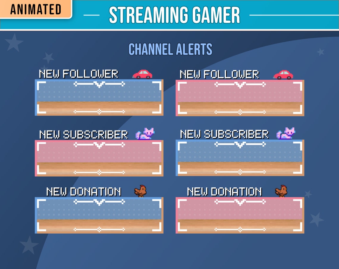Streaming Gamer Animated Twitch Pack | Streamer Package | Overlay ...