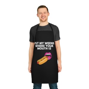 BBQ Apron | Hot Dog Apron | Sausage Dad Joke | Grill Tools | Dad Gift ...