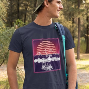 Mountain Cabin Tshirt, Cabin in the Woods, Cabin Gift, Vintage Design ...