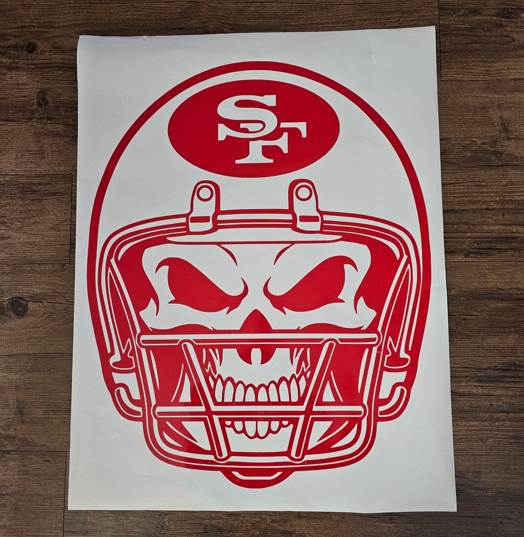 Skull Forty Niners Helmet Car Graphic 49ers Vinyl Car Truck Wall Decals ...
