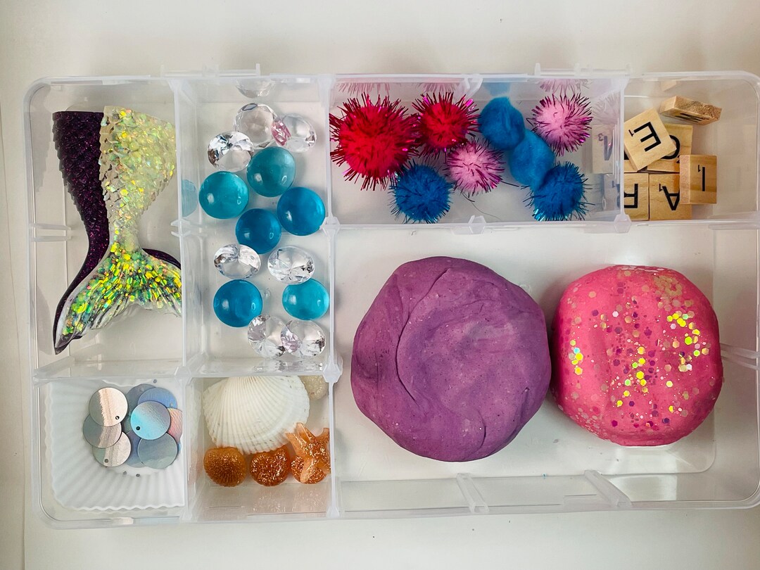Mermaid Themed Play-dough Sensory Box - Etsy