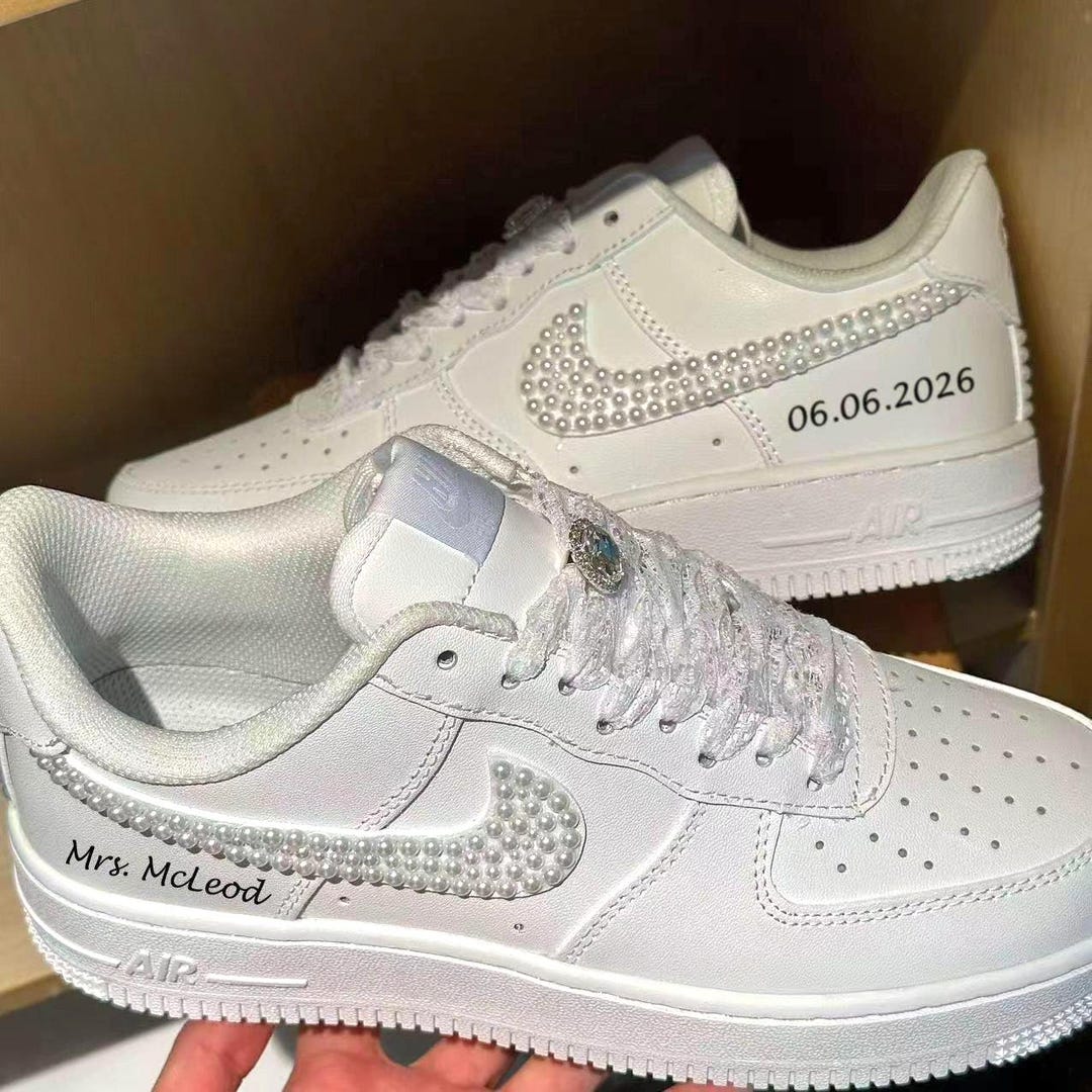 Personalized Wedding Sneakers for Bridal - Wedding Pearl Sneakers ...