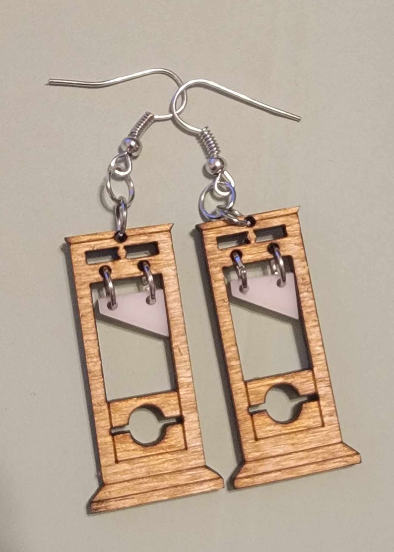 Guillotine Dangle Earrings - Halloween Earrings - Unique Earrings ...