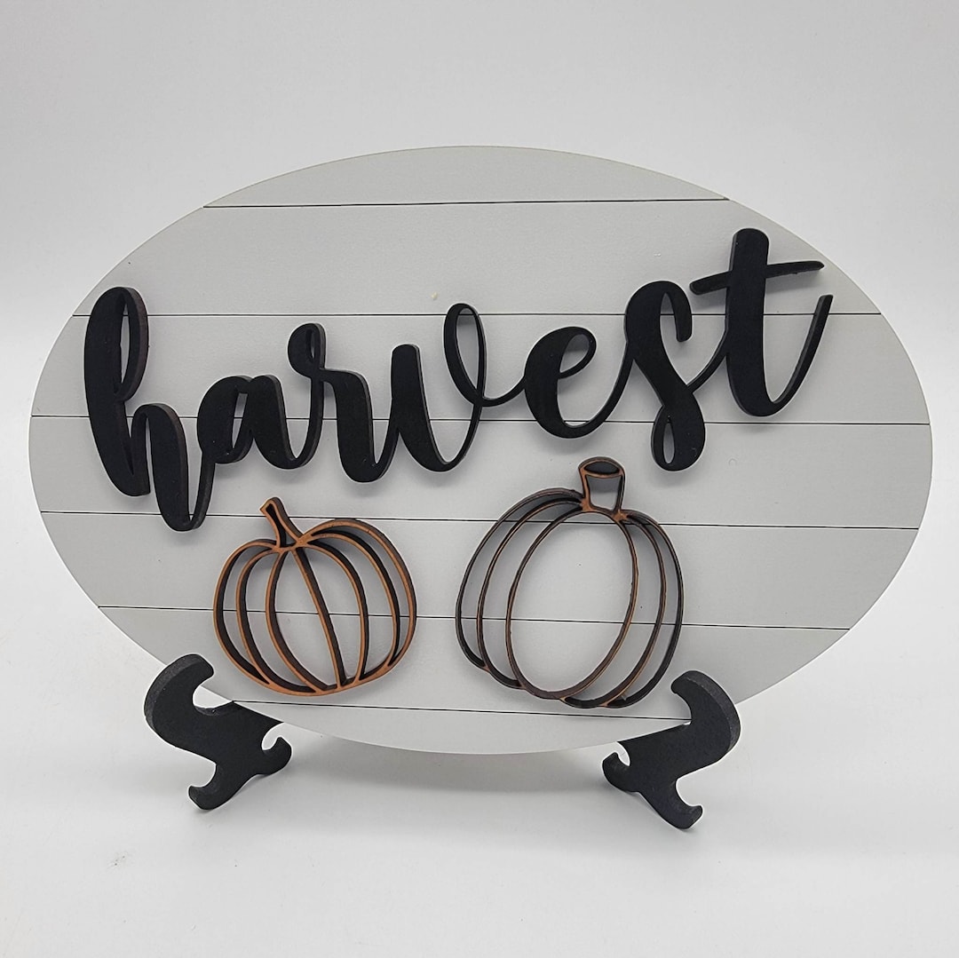 Harvest Desk Sign, Counter Sign, Tabletop Sign, Harvest Wood Sign ...