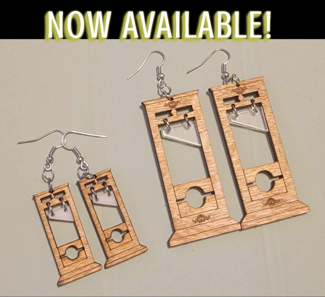Guillotine Dangle Earrings - Halloween Earrings - Unique Earrings ...