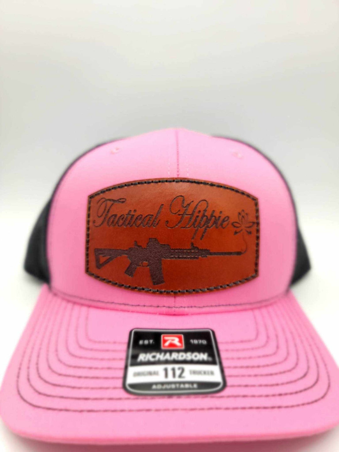 Tactical Hippie Leather Patch Hat - Etsy