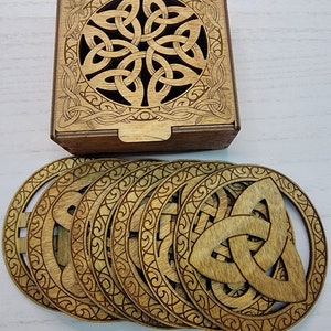 Celtic Coaster Set, With Box - Etsy