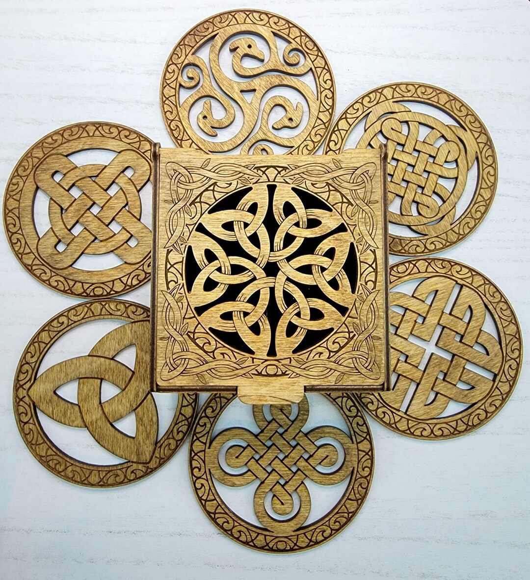 Celtic Coaster Set, With Box - Etsy