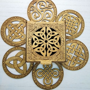 Celtic Coaster Set, With Box - Etsy