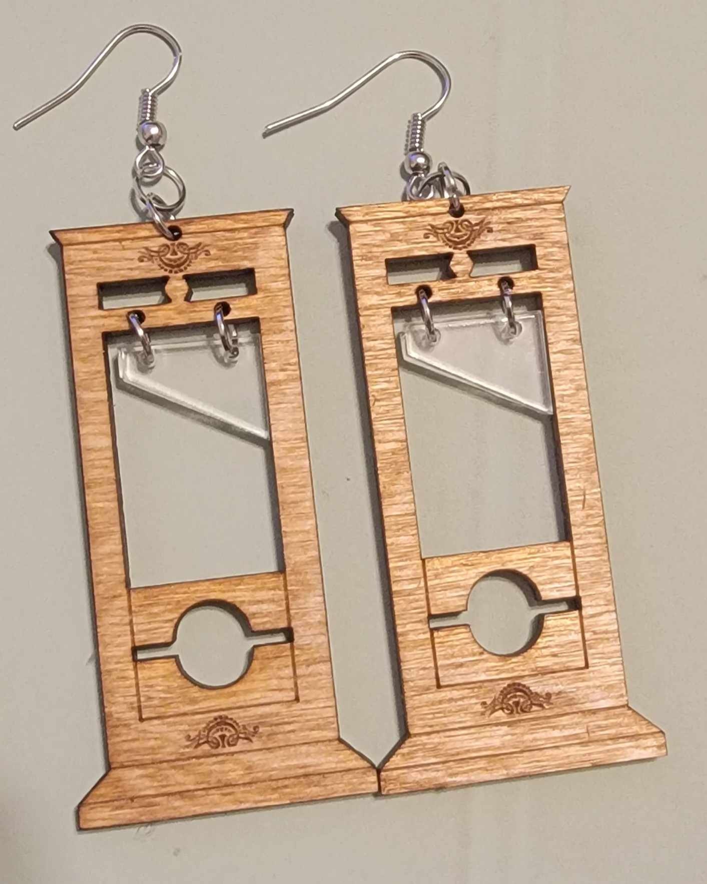Guillotine Dangle Earrings - Halloween Earrings - Unique Earrings ...