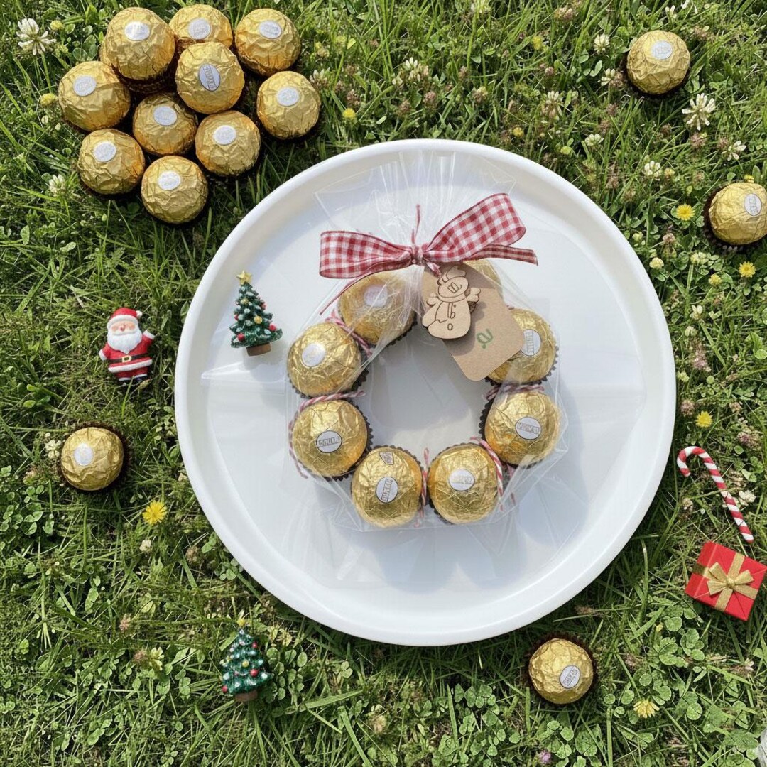 Wedding Handwritten Custom Name Ferrero Rocher Chocolate Wreath, Bridal ...