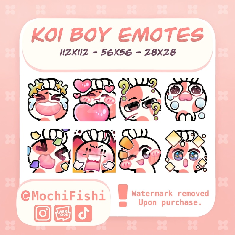 Koi Boy Emote Set for Twitch, Discord and More! - Etsy