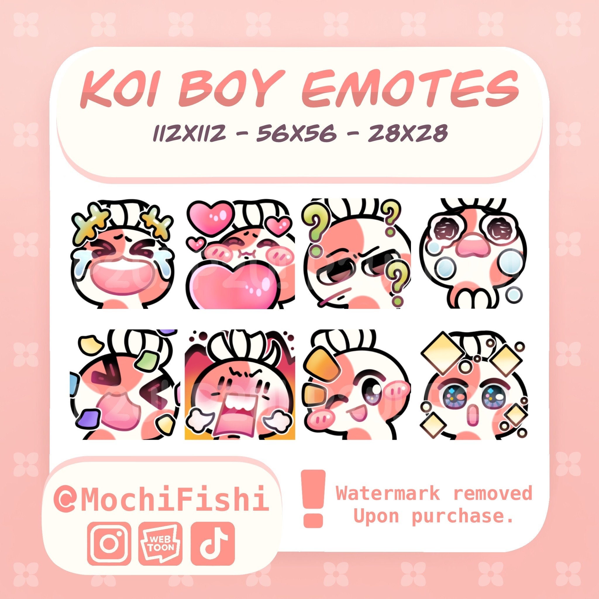 Koi Boy Emote Set for Twitch, Discord and More! - Etsy