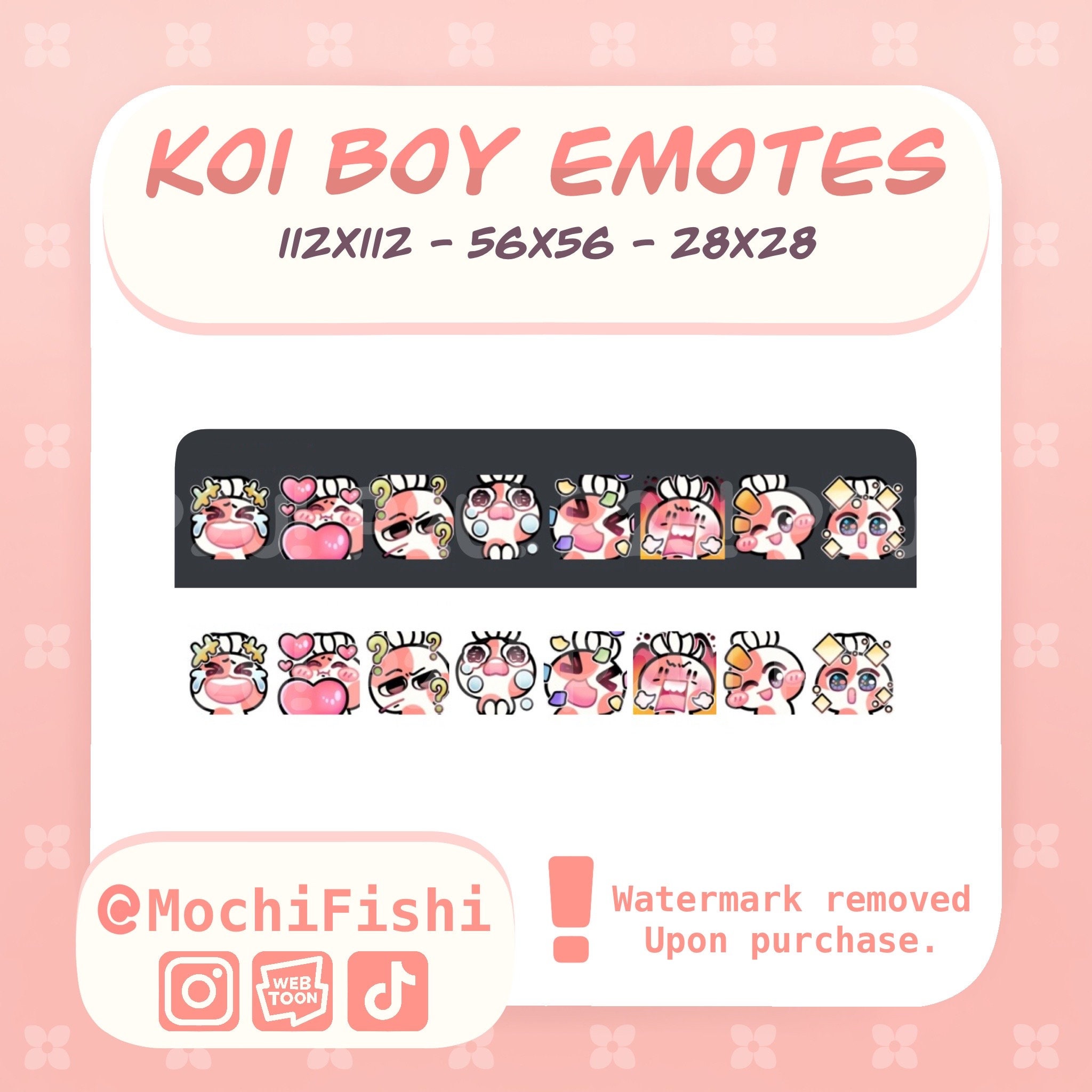 Koi Boy Emote Set for Twitch, Discord and More! - Etsy