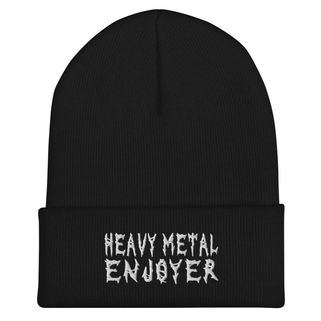 Heavy Metal Enjoyer Cuffed Black Beanie - Etsy