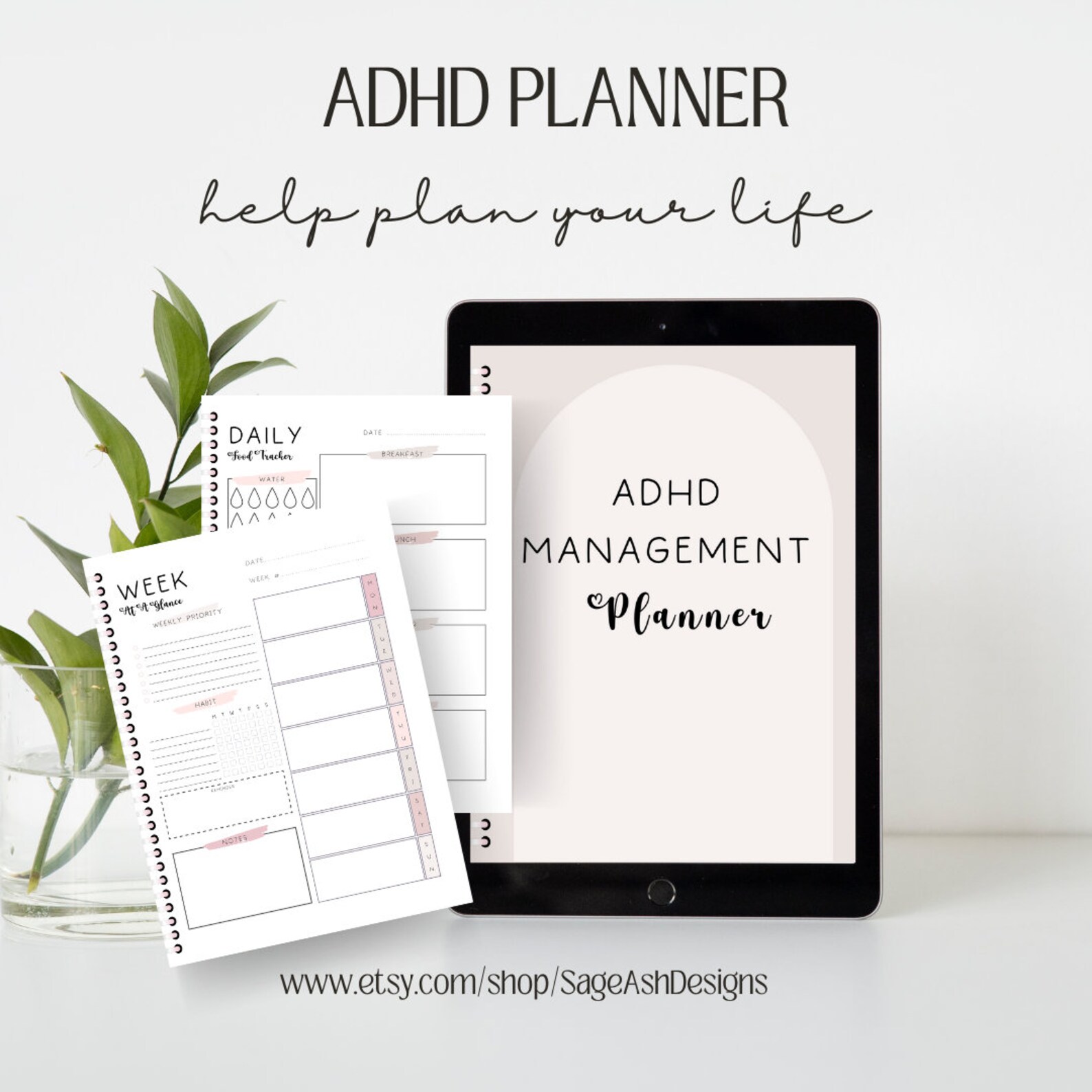 ADHD Planner | Digital Journal | Health Agenda | Organization ...