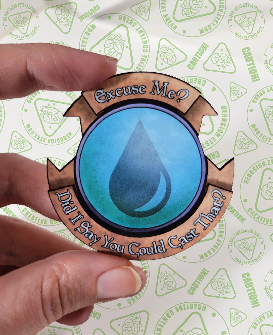 Blue Mana Sticker - Excuse Me? Did I Say You Could Cast That? - Etsy