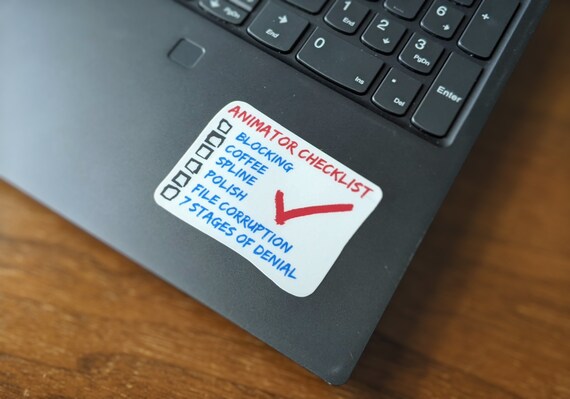 Animator Checklist Animation Sticker - Etsy