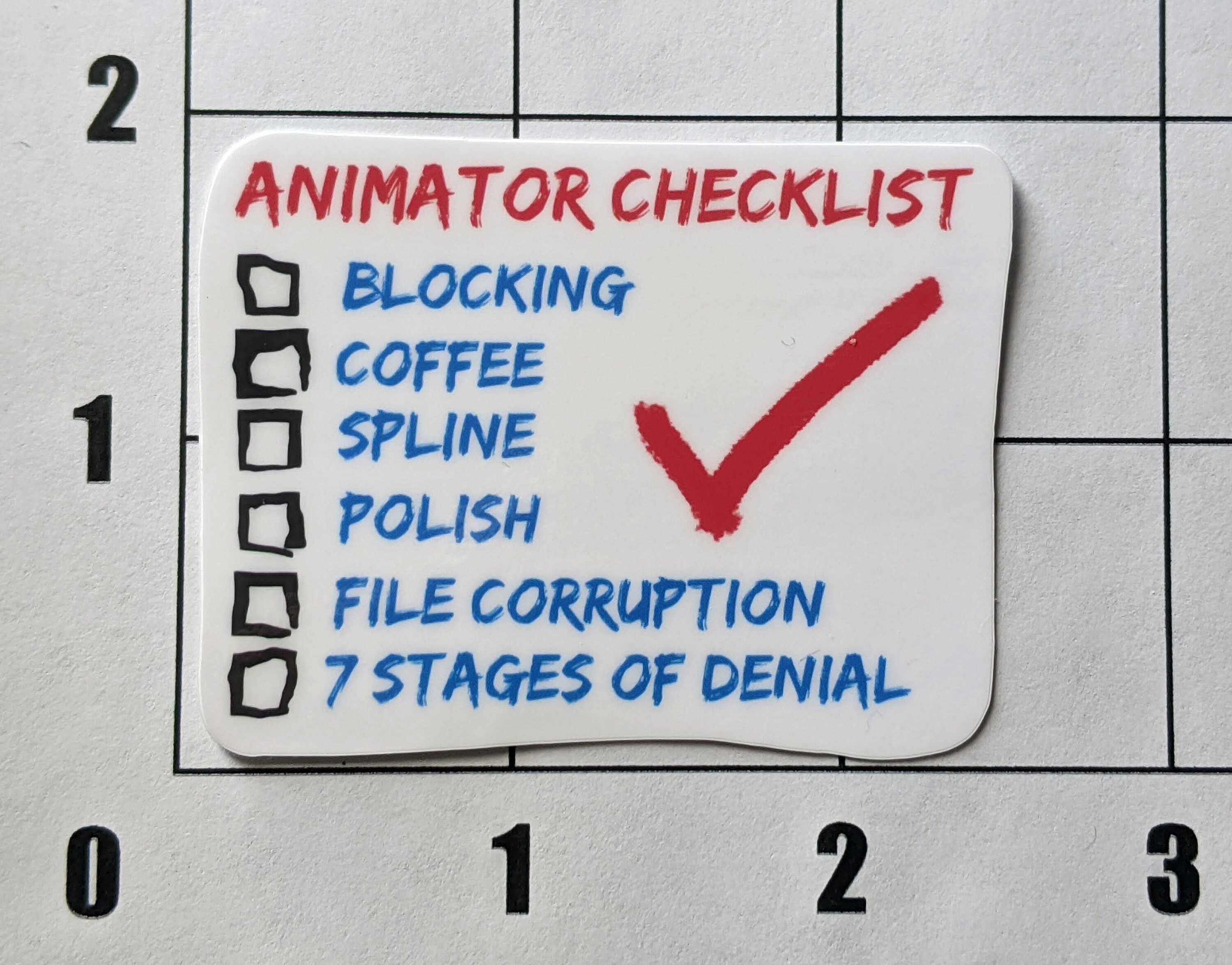 Animator Checklist Animation Sticker - Etsy