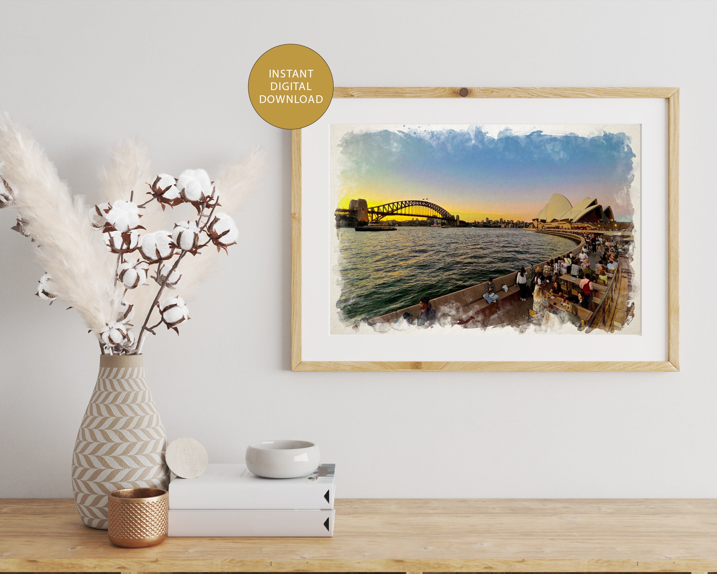 Australia Prints Sydney Watercolour Printable Wall Art Opera House ...