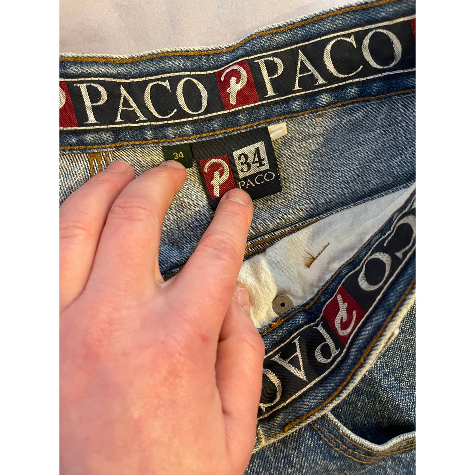 Vintage 90s Skater Style Paco Jeans 34 Waist 32 - Etsy