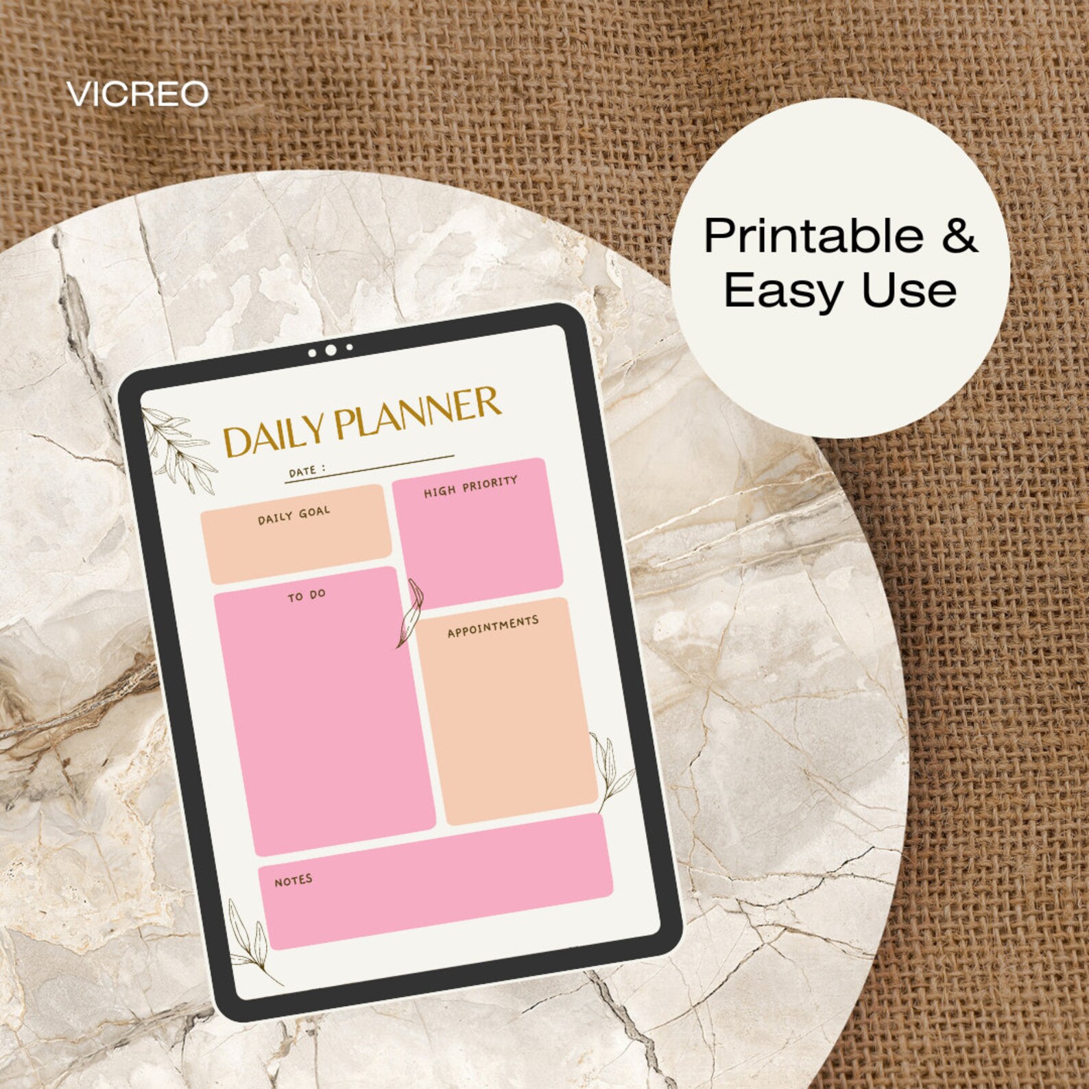 Everyday Organizer: Printable Daily Planner for Productivity and ...