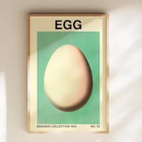 Eggs Wall Art, Retro Egg Poster, Eggs Print, Retro Kitchen Decor ...