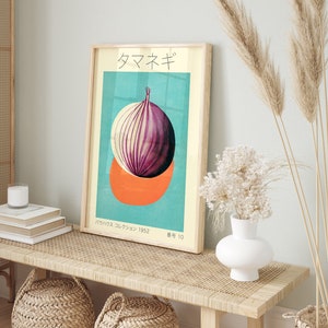 Onion Vegetable Print, Japanese Edition, Printable Bauhaus-inspired ...